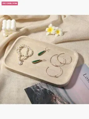 Other | Natural Stone Vanity Tray Rectangular 12x8 Marble Catchall For ...